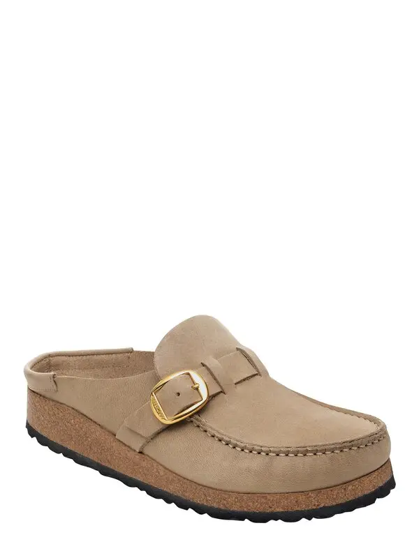 BIRKENSTOCK Buckley Natural Leather Clogs - Tobacco Brown