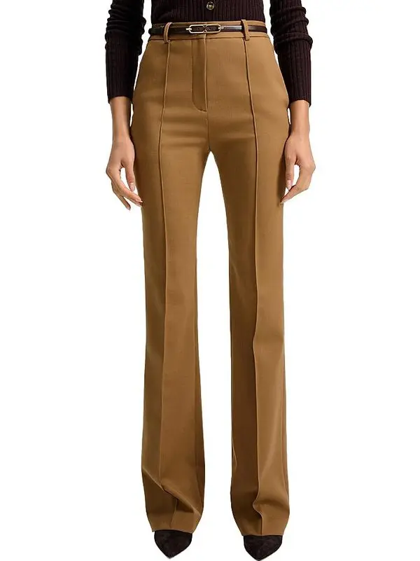 Veronica Beard Gracie Belted Pants - Dark Acorn