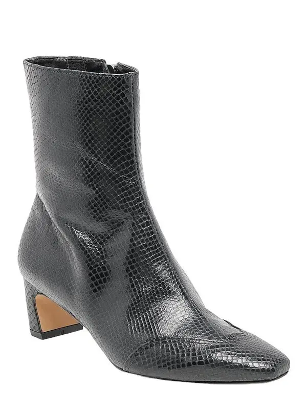 Dolce Vita Anika Heeled Ankle Boots - Onyx Embossed