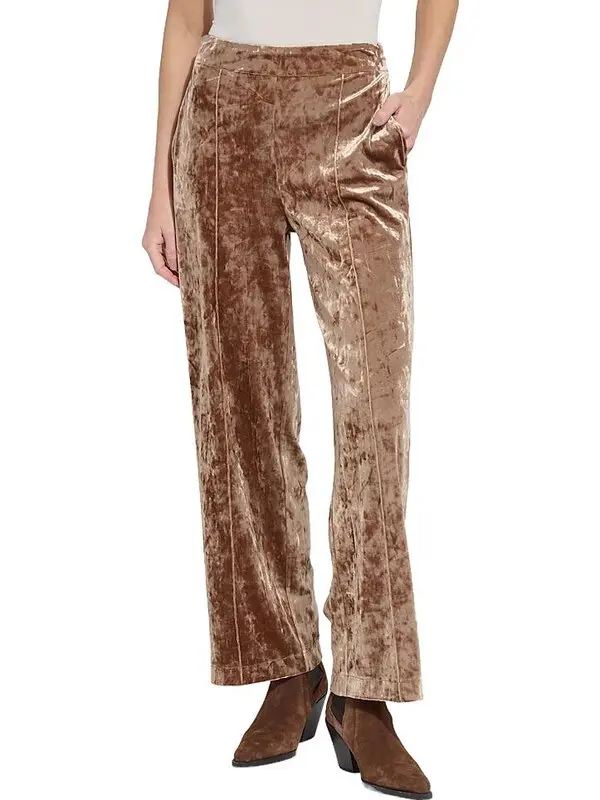 Lyssé Shay Crushed Velvet Pants - Lux Camel