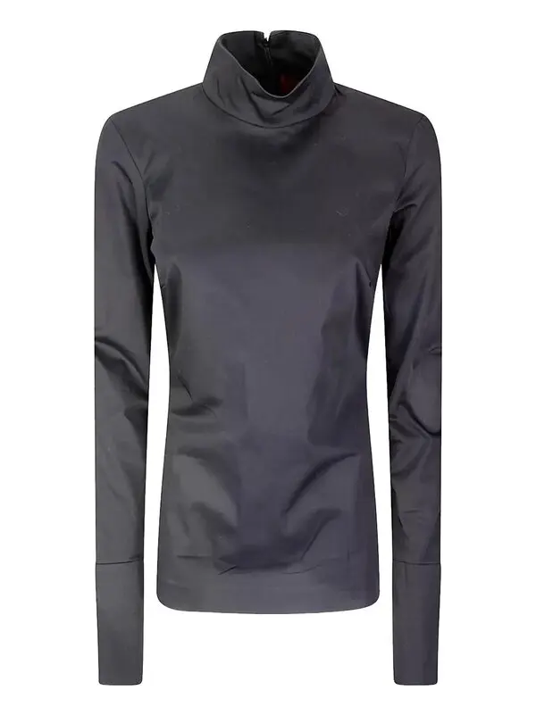 THELATEST High-neck Blouse - Black