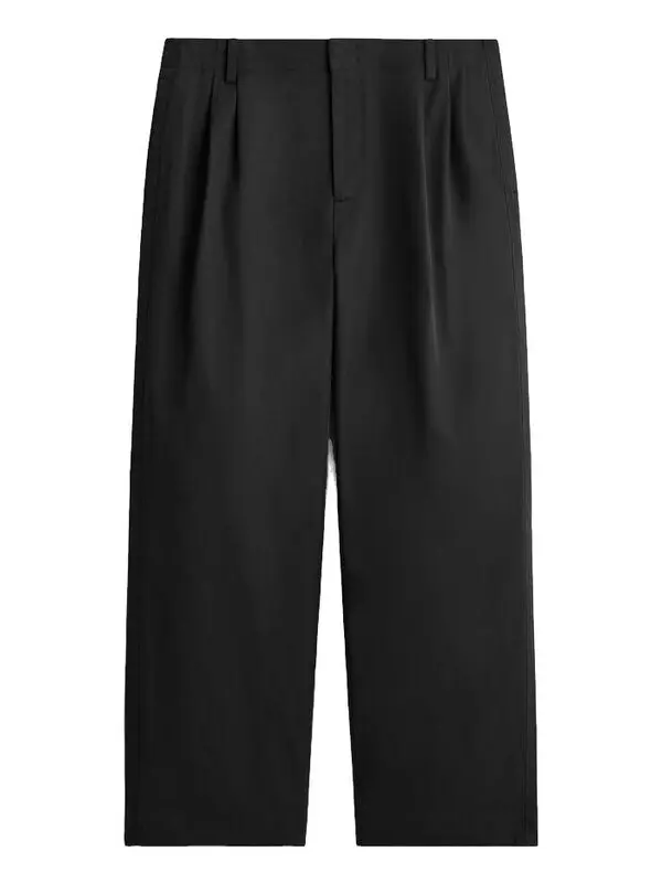 Cos Pleated Wide-leg Pants - Black