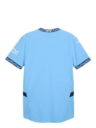 PUMA Mcfc Home Crew Neck Short Sleeve Soccer Jersey - Team Light Blue/marine Blue