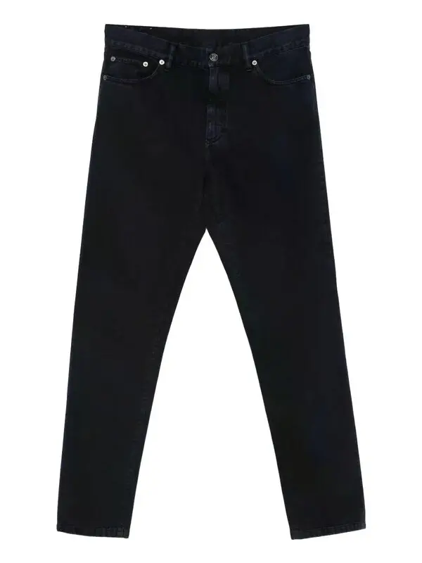 Zegna Logo-patch Jeans - Blue