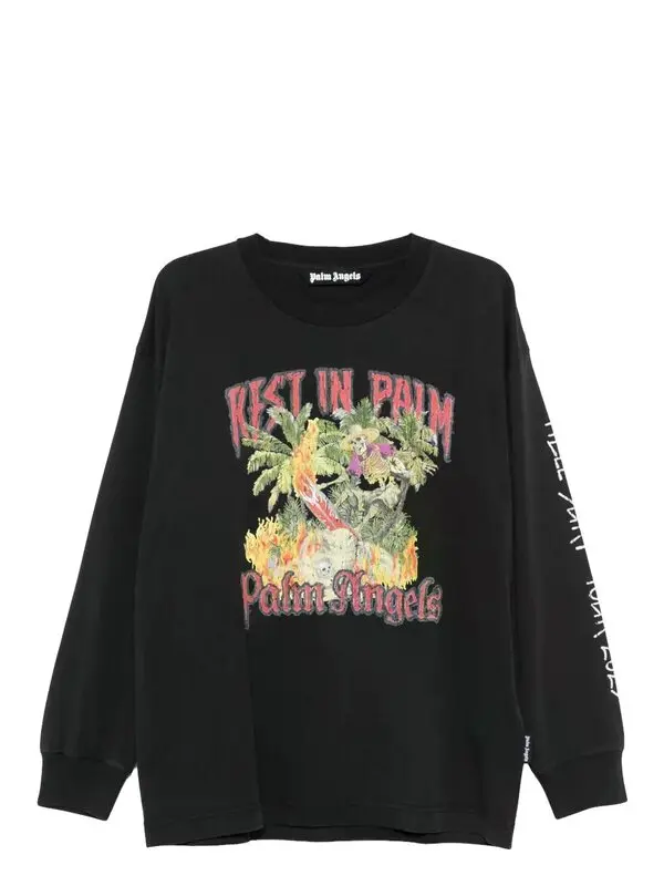Palm Angels Printed T-shirt - Black