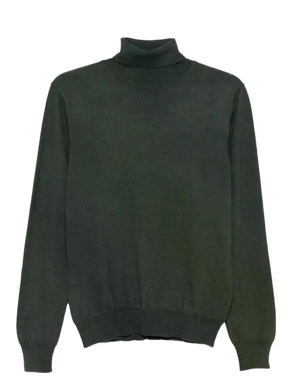 Tagliatore Roll-neck Wool Sweater - Green