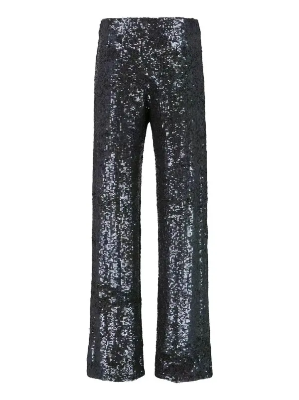 P.a.r.o.s.h Sequinned Straight Leg Pants - Black