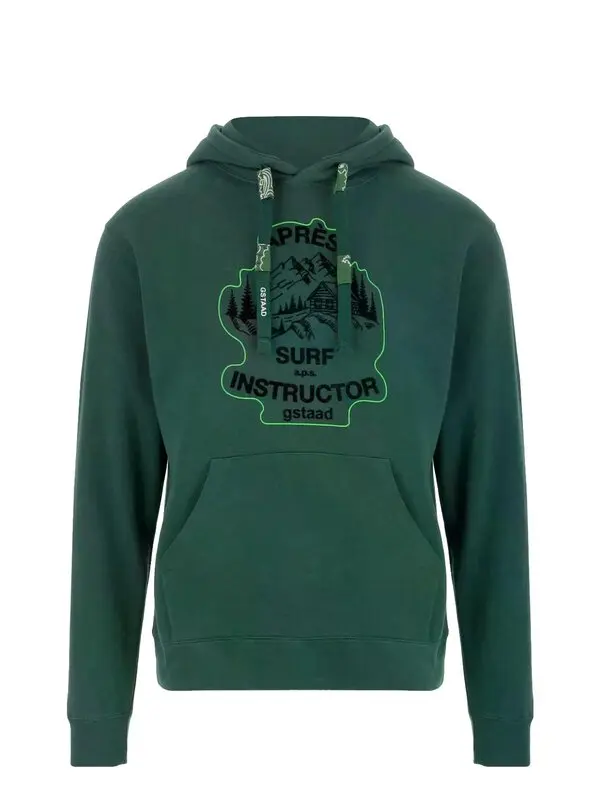 APRÈS SURF Logo-print Hoodie - Green