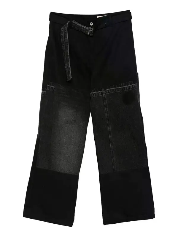 JIYONGKIM Belted Trousers - Black