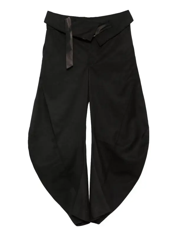 JIYONGKIM Belted Trousers - Black