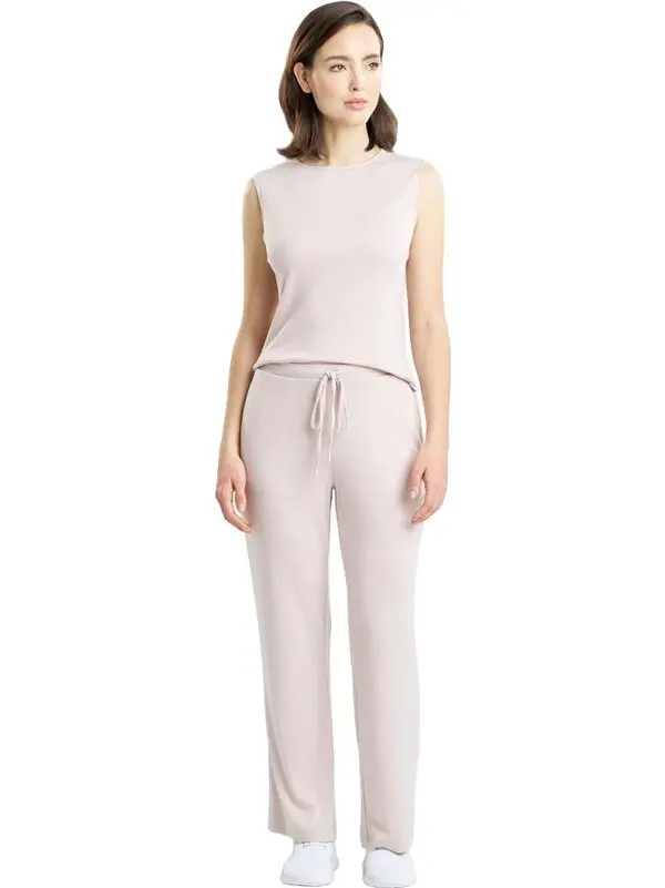 Natori Jersey Essentials Straight Leg Pants - Neutral