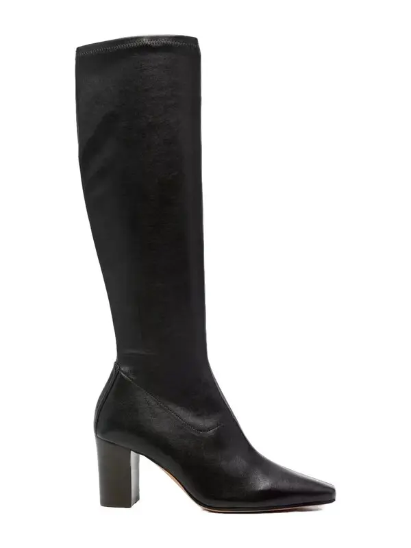 JUDE Leather Knee High Boots - Black