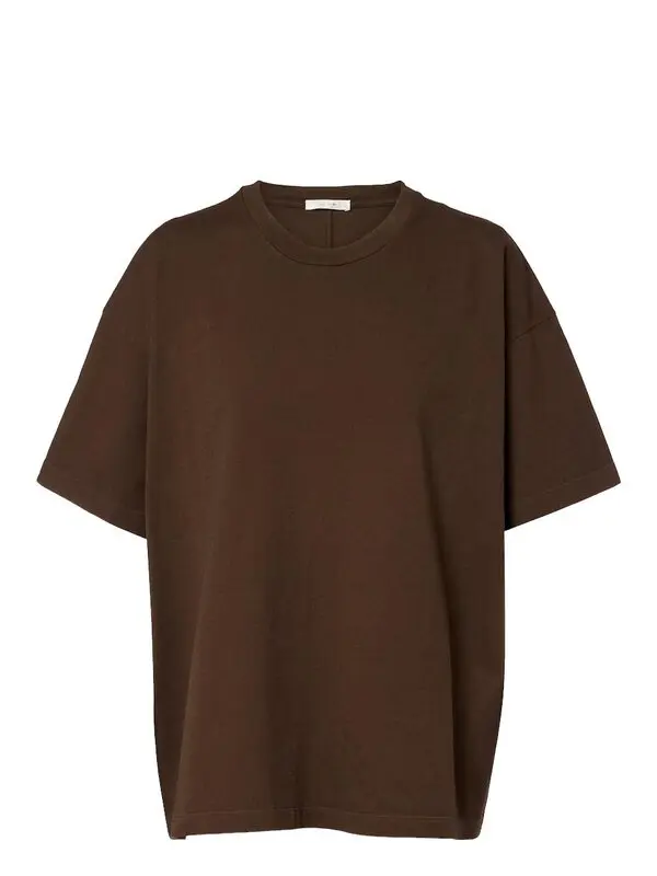 THE ROW Lavinia Oversized Cotton T-shirt - Brown