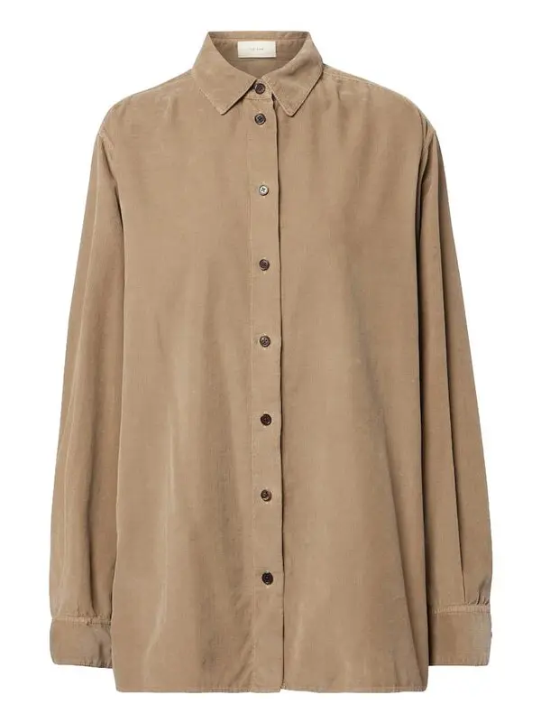 THE ROW Sisilia Cotton Corduroy Shirt - Beige