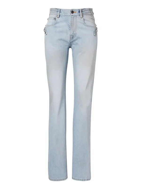 Balenciaga City Low-rise Straight Jeans - Blue