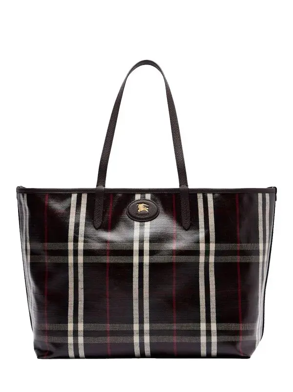 Burberry Highlands Medium Jacquard Tote Bag - Brown