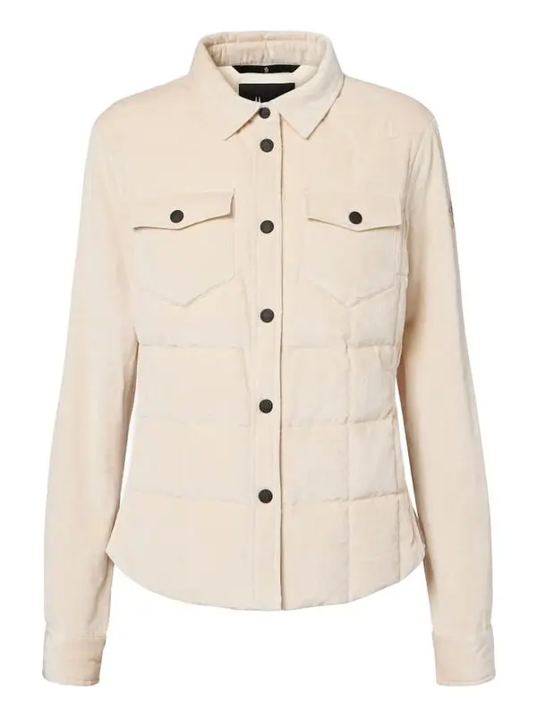 Moncler Nangy Cotton-blend Down Overshirt - Beige