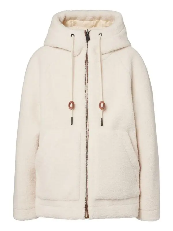 Moncler Yushan Fleece Down Jacket - White