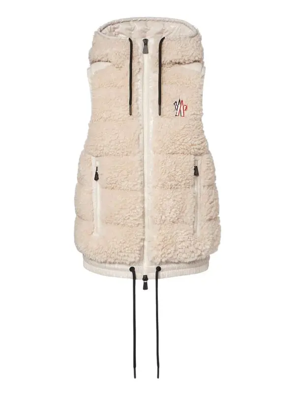 Moncler Hooded Down Vest - White