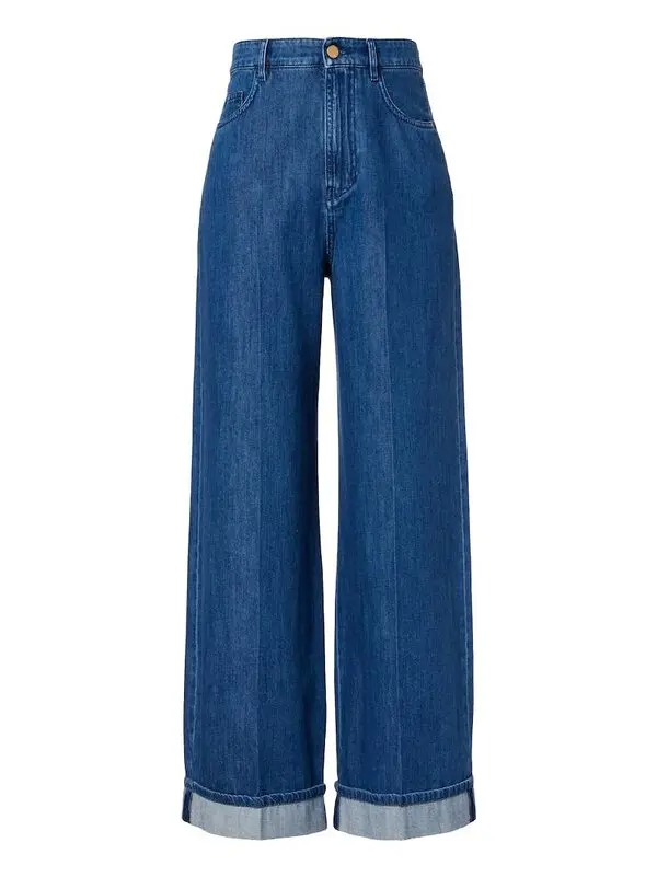 Max Mara High-rise Wide-leg Jeans - Blue