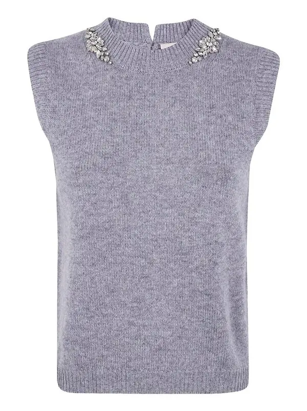 SEMICOUTURE Alienor Knitted Vest - Grey