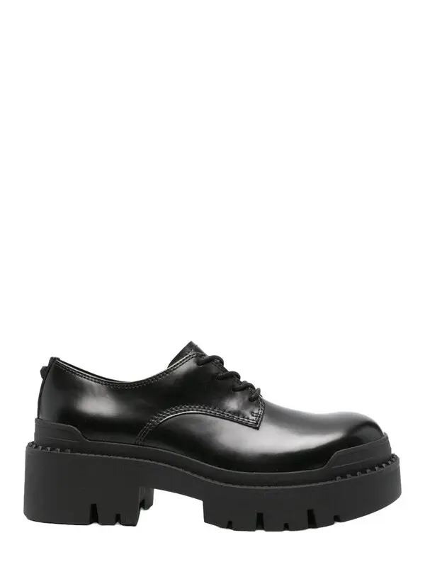 Ash Lace-up Platform Derby Shoes - Black