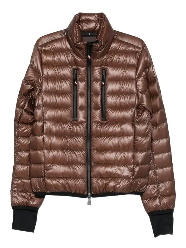 Moncler Zip-up Down Jacket - Brown