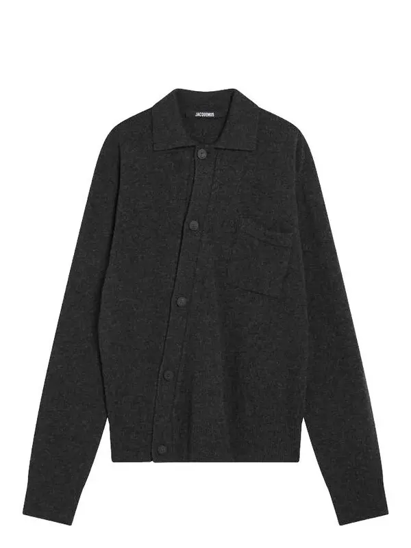 Jacquemus Wool And Cashmere Cardigan - Grey