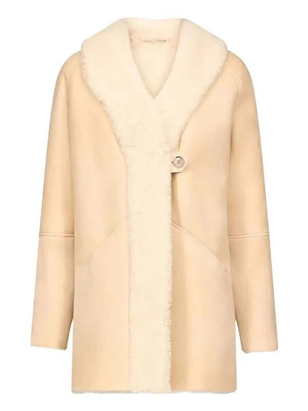 Loulou De Saison Shearling Coat - Beige