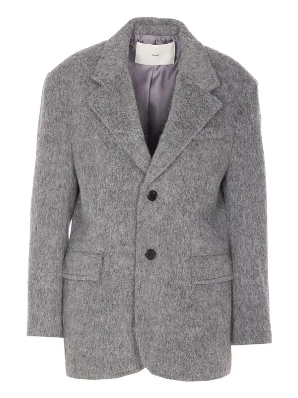 DUNST Jacket With Frontal Buttons Closure - Grey