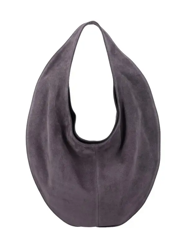 MAEDEN Market Tote In Suede Leather - Slate