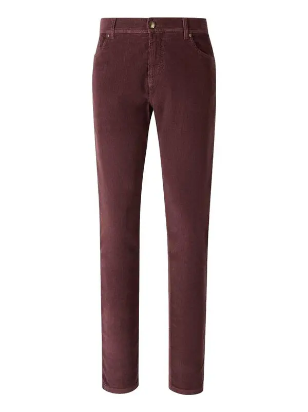 RICHARD J. BROWN Corduroy Cotton Straight Pants - Red