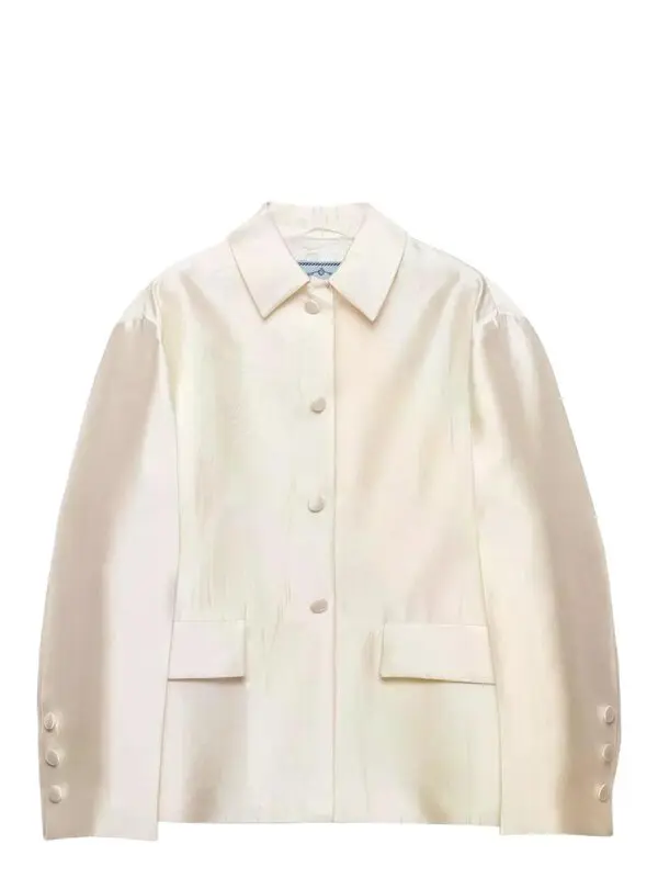 Prada Single-breasted Flap-pocket Jacket - Neutrals