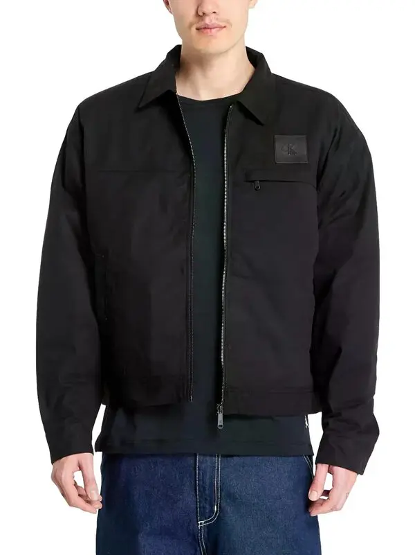 Calvin Klein Zip-up Shirt Jacket - Black