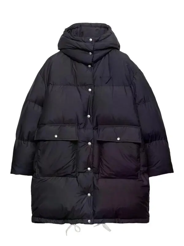 Prada Hooded Padded Coat - Blue