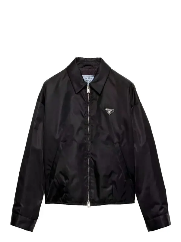 Prada Shirt-collar Shirt Jacket - Black