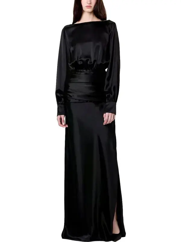 NICHOLAS Samina Long-sleeved Maxi Dress - Black