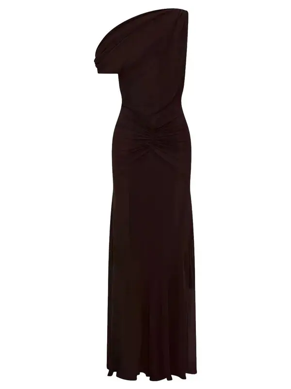 NICHOLAS Elza One-shoulder Maxi Dress - Brown