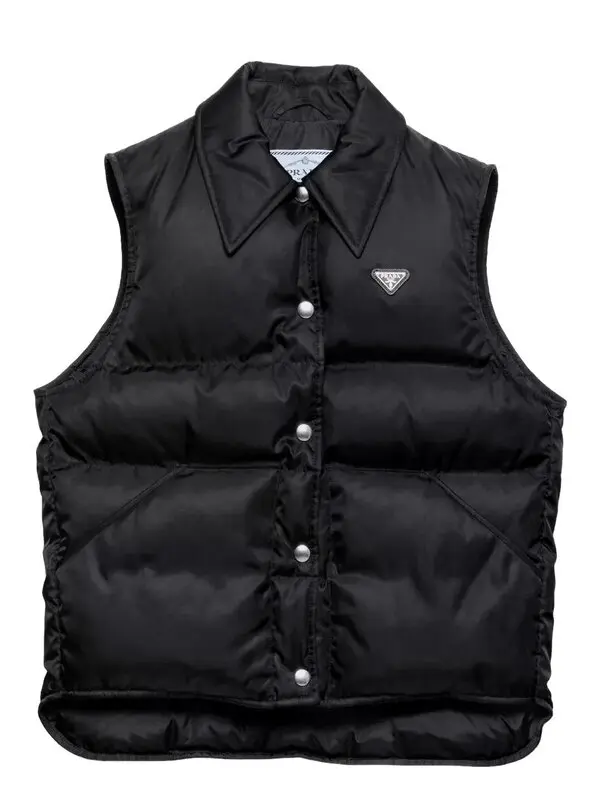 Prada Re-nylon Down Vest - Black