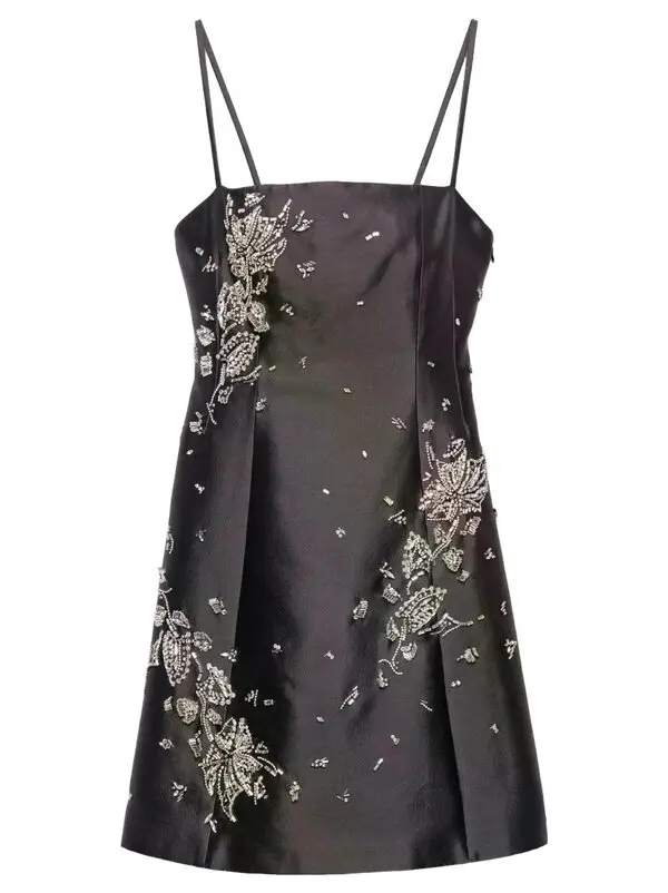 Prada Crystal-embellished Mini Dress - Grey