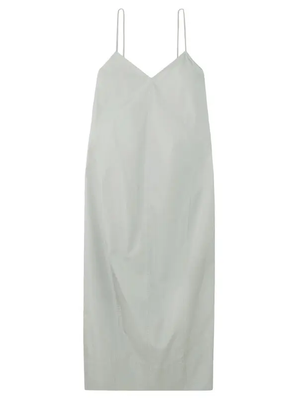 ST. AGNI Recycled-taffeta Midi Dress - Silver