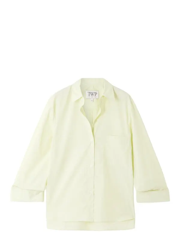 TWP Next Morning Cotton-poplin Shirt - Yellow