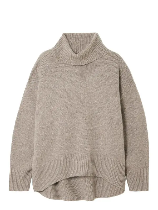 Arch4 World's End Oversized Cashmere Turtleneck Sweater - Neutrals
