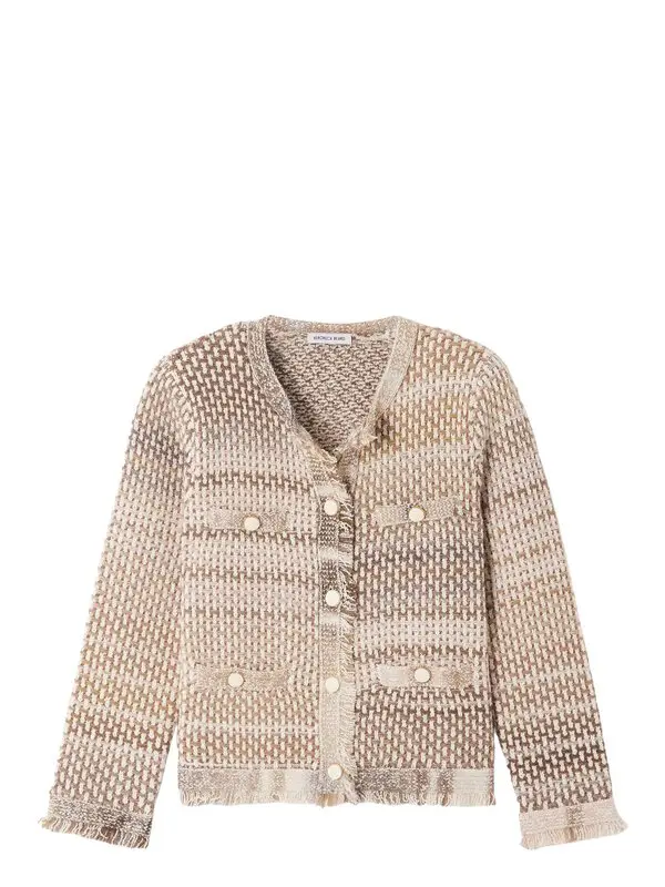 Veronica Beard Sariyah Fringed Bouclé-tweed Jacket - Multi