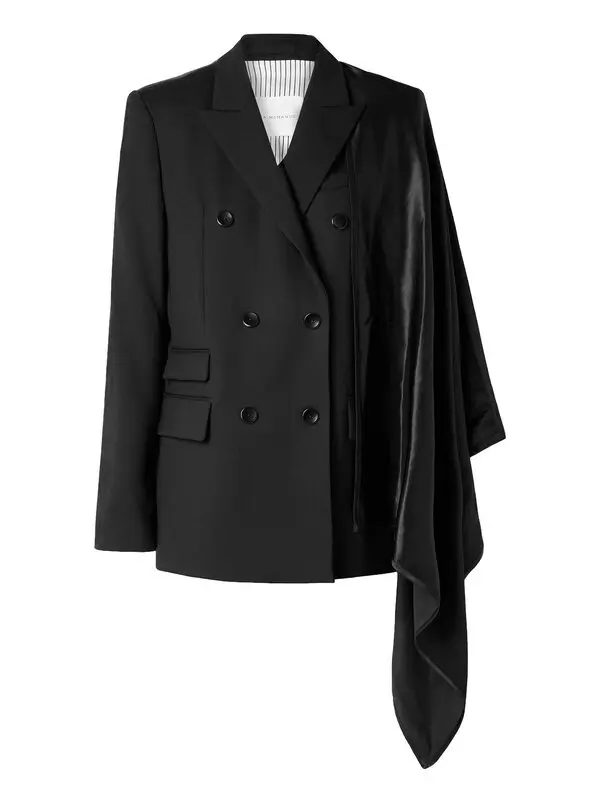 Maria Mcmanus Convertible Double-breasted Blazer - Black