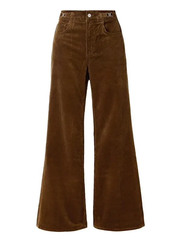 Citizens Of Humanity Kimberly Horsebit-embellished Flared Pants - Brown