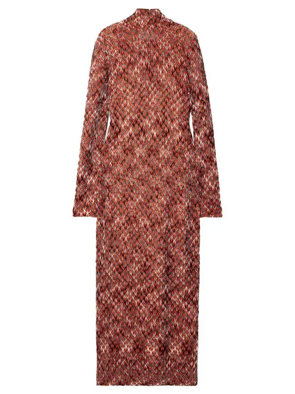 Missoni Space-dyed Wool-blend Midi Dress - Red