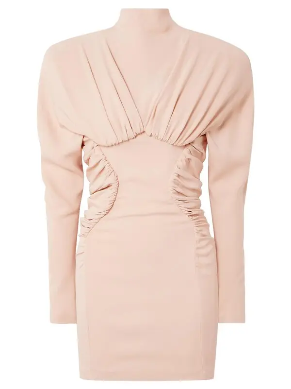 Stella McCartney Ruched Crepe Mini Dress - Pink
