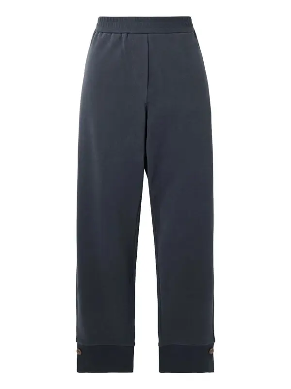 Brunello Cucinelli Cotton-jersey Track Pants - Blue