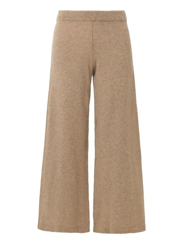 Suzie Kondi Zephyra Cashmere Wide-leg Pants - Brown